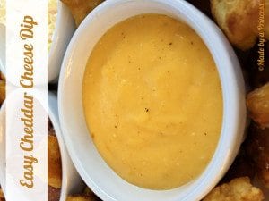 Easy Cheddar Cheese Dip - Made by A Princess