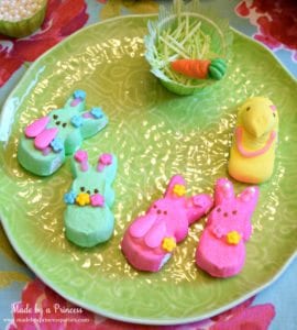 Kids Easter Activity with Marshmallow Peeps Candy - Made by a Princess