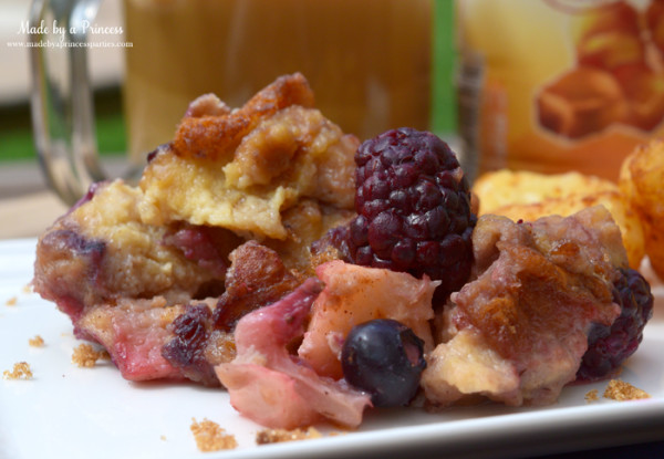 Seasonal Fruit Bread Pudding