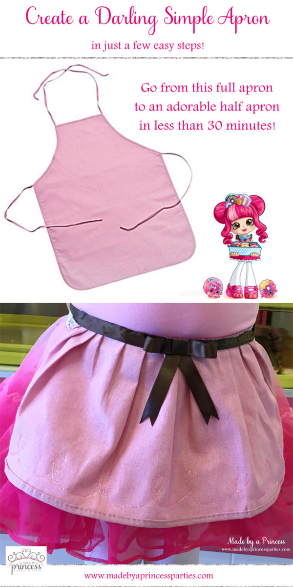 How to Make a DIY Half Apron No Sew - Made by a Princess