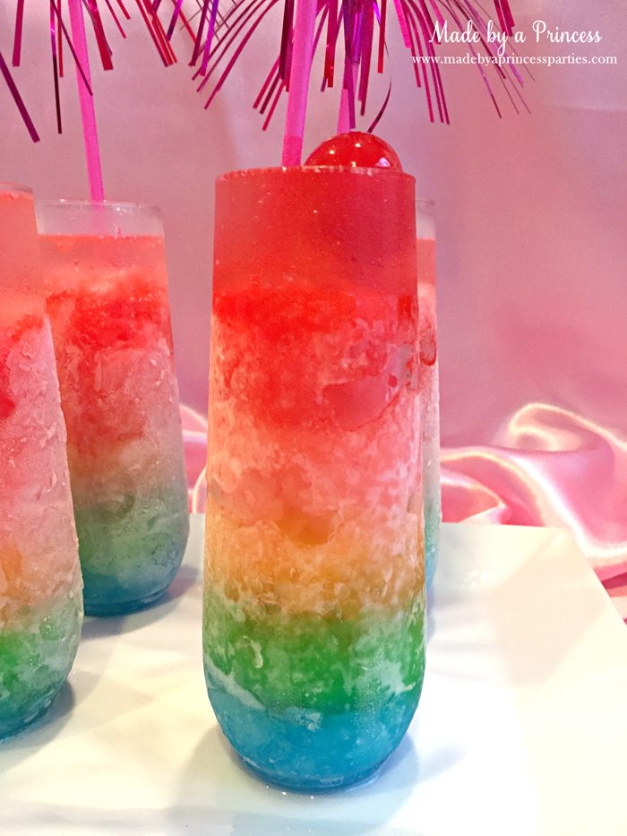 Rainbow Slushie Party Drink Made By A Princess