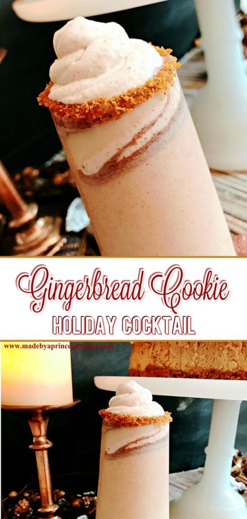 Creamy Gingerbread Cookie Holiday Cocktail Recipe - Made by a Princess