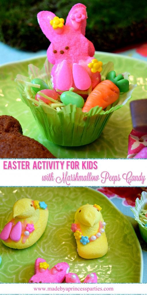 Kids Easter Activity with Marshmallow Peeps Candy - Made by a Princess