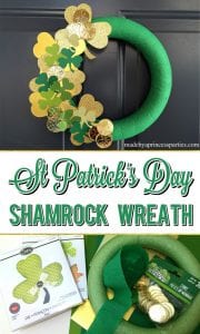 DIY Easy St Patricks Day Shamrock Wreath - Made by A Princess